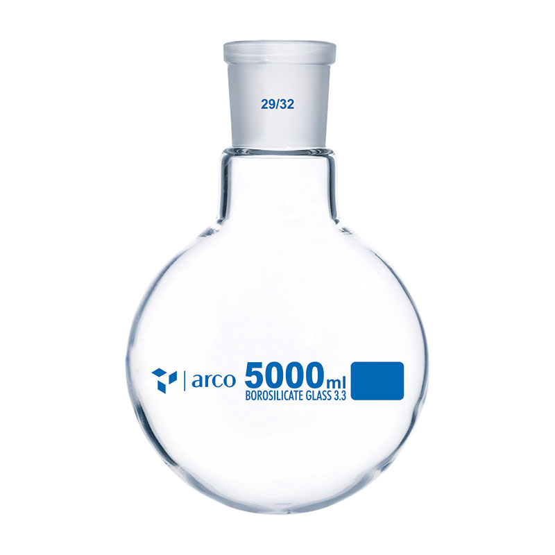 Flask, Boiling, Round Bottom With Socket, 5000mL – Arihantlab